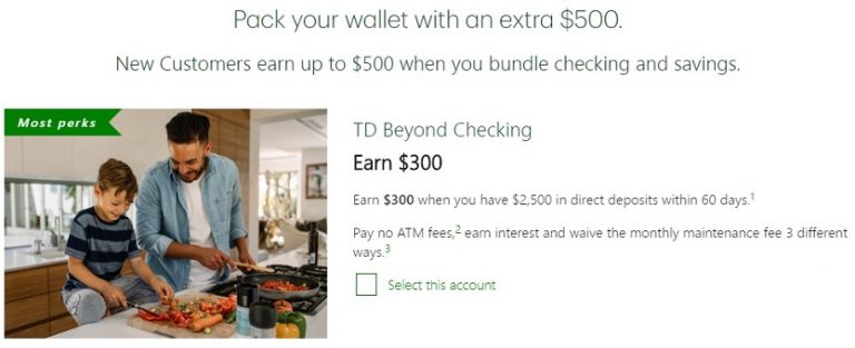 TD Bank $500 Checkings + Savings Bonus - The Money Ninja