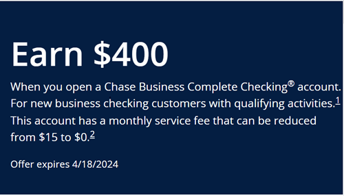 Chase Business Checking $400 Bonus (No Direct Deposit Required) - The ...